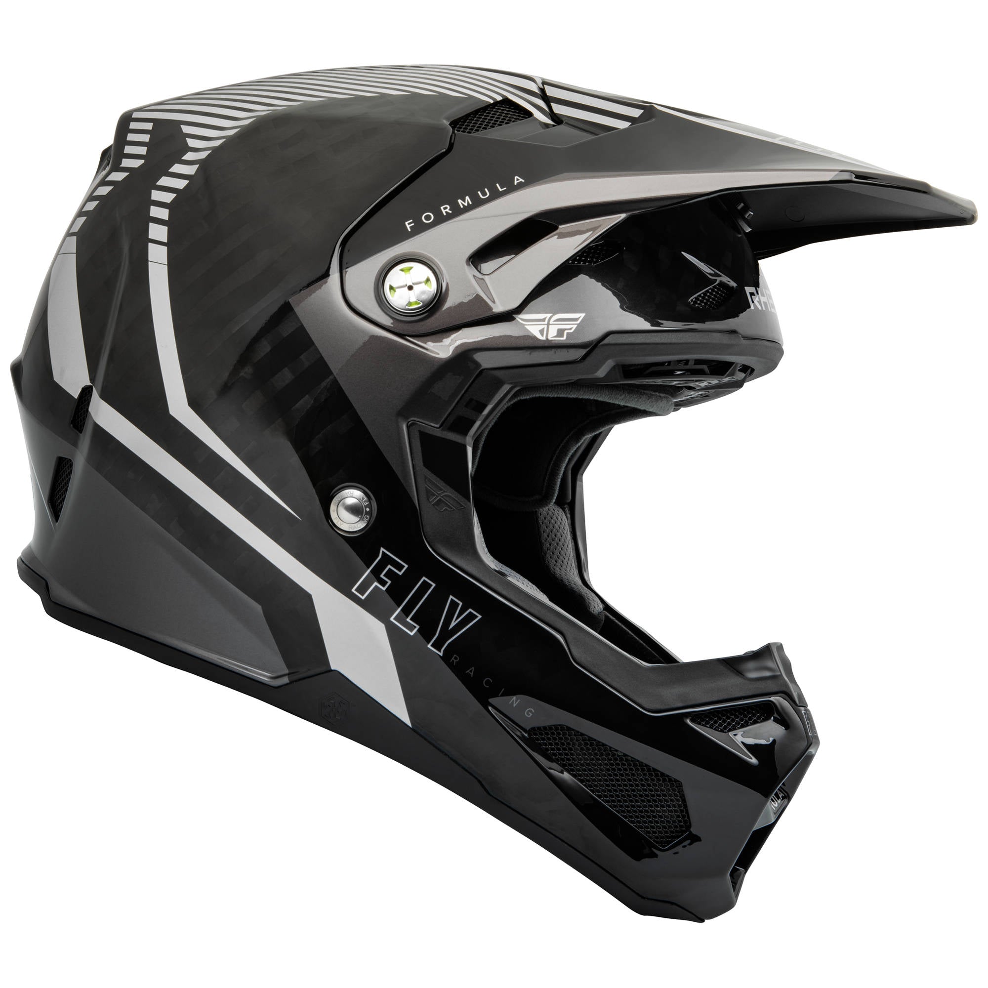 Fly Formula Tracer Carbon Helmet - Silver / Black – Mega Motorcycle Store